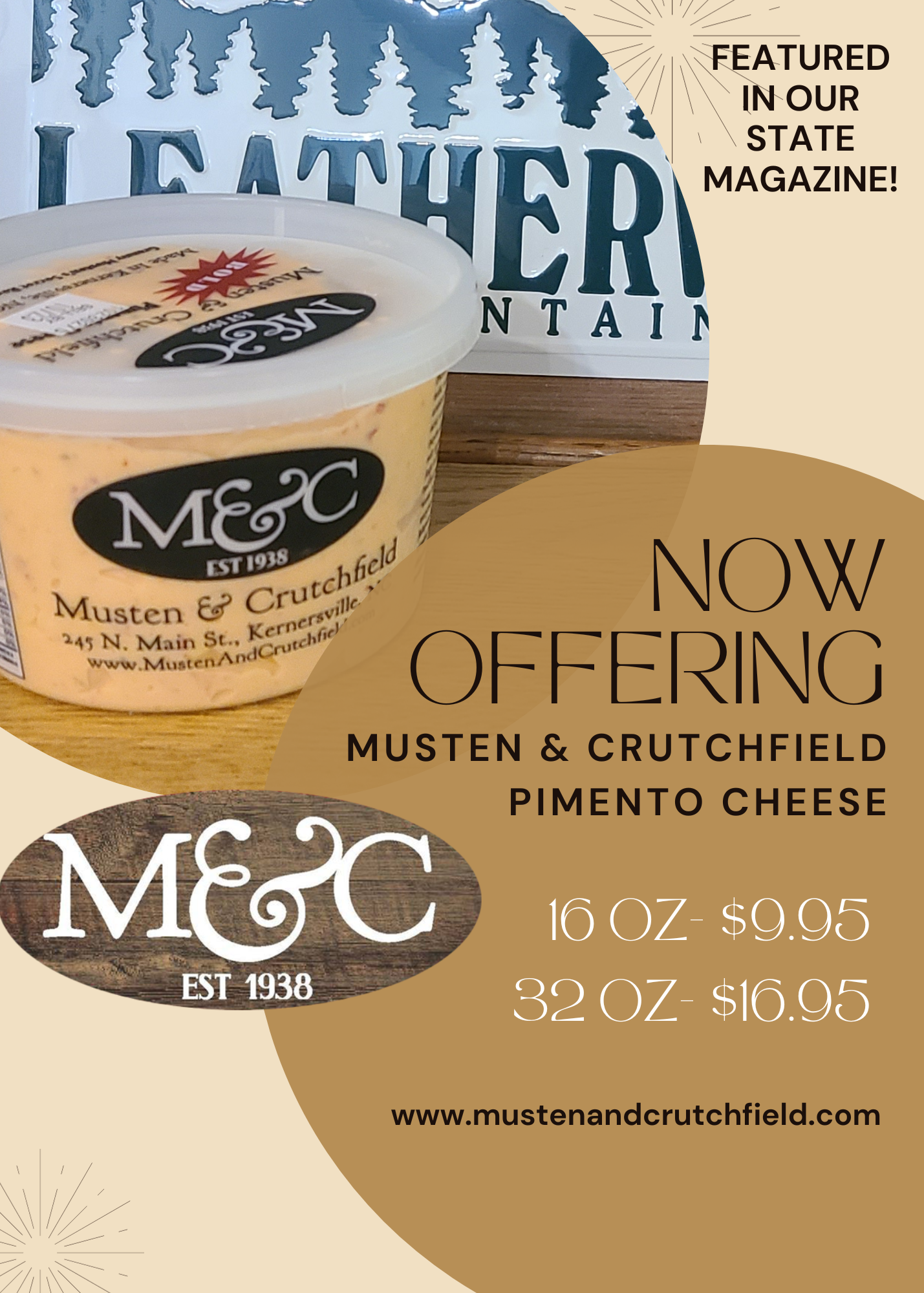 Musten & Crutchfield Pimento Cheese Now Available - Leatherwood Mountains